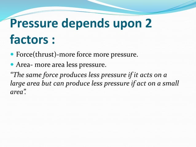 THRUST AND PRESSURE.pptx | Physics | Science
