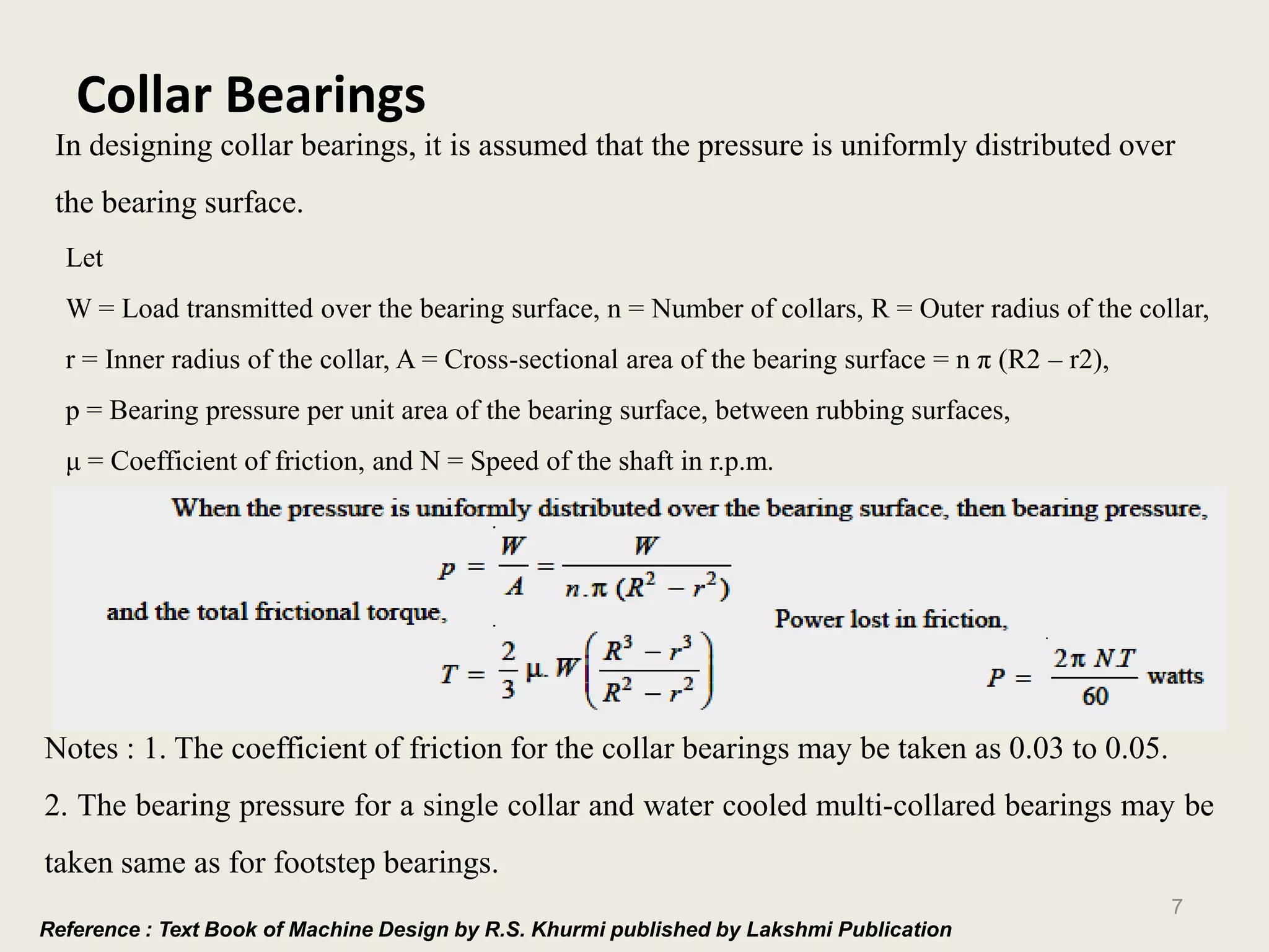 Lecture 5 Thrust bearing (Introduction and Design Procedure) | PDF