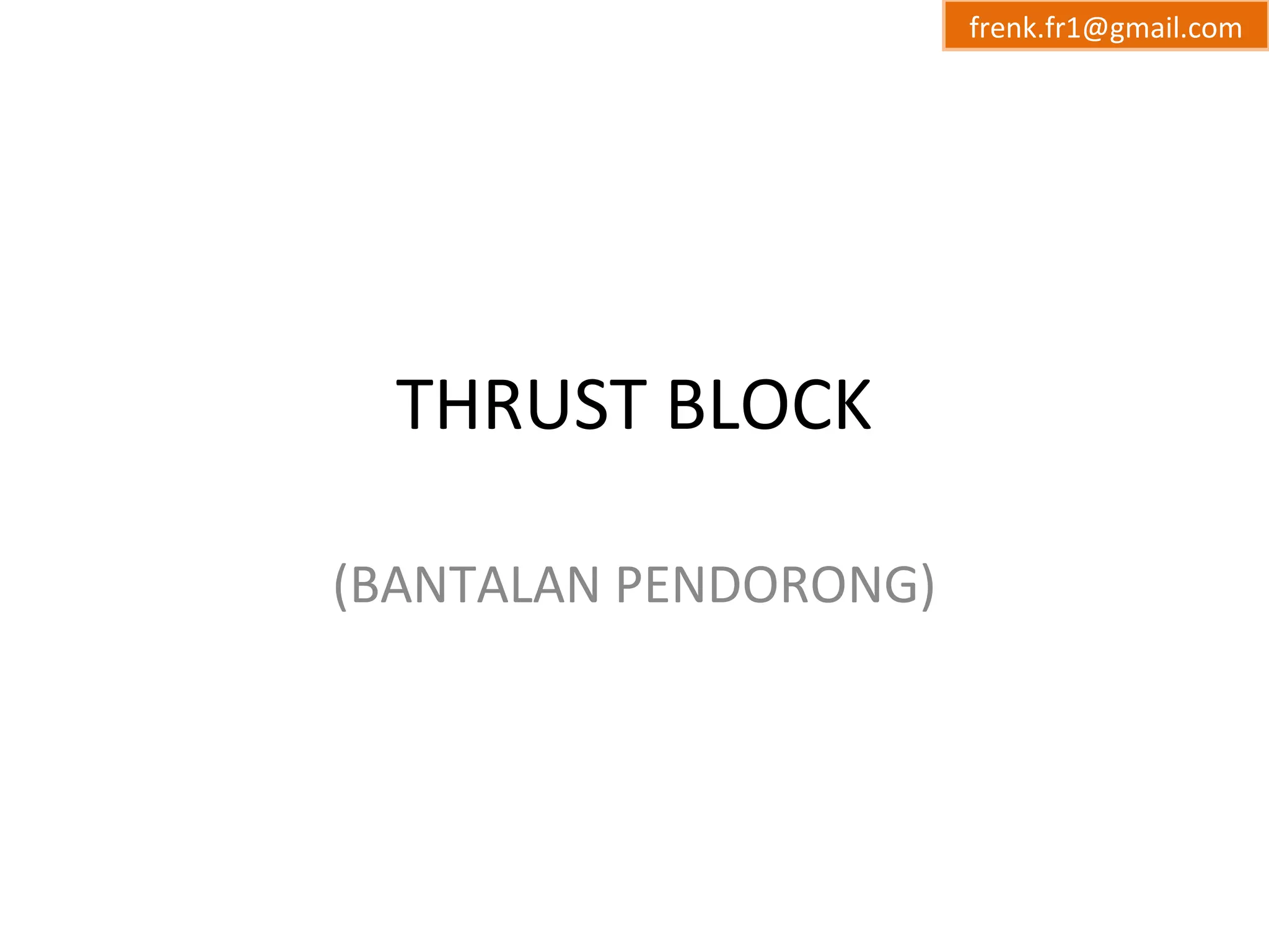 Thrust block | PPT