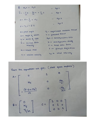 Thrust vector controlled (tcv) rocket modelling using lqr controller | PDF
