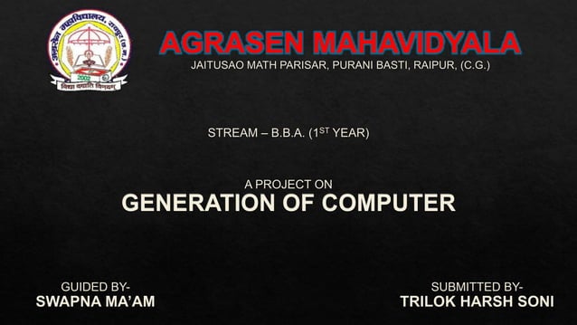 GENERATION OF COMPUTER | PPT