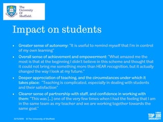 Student Observation of Teaching: Partnerships for individual growth and ...