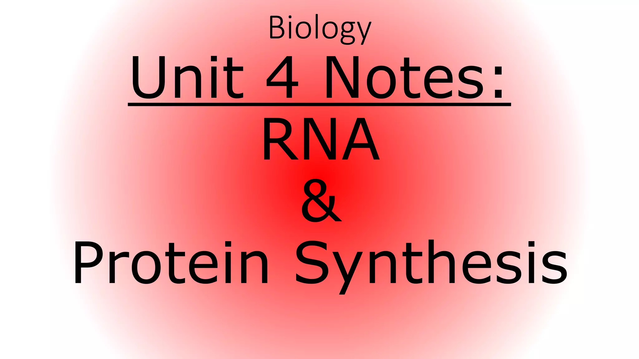 Ths general biology unit 4 heredity protein synthesis notes_v1516 | PPT