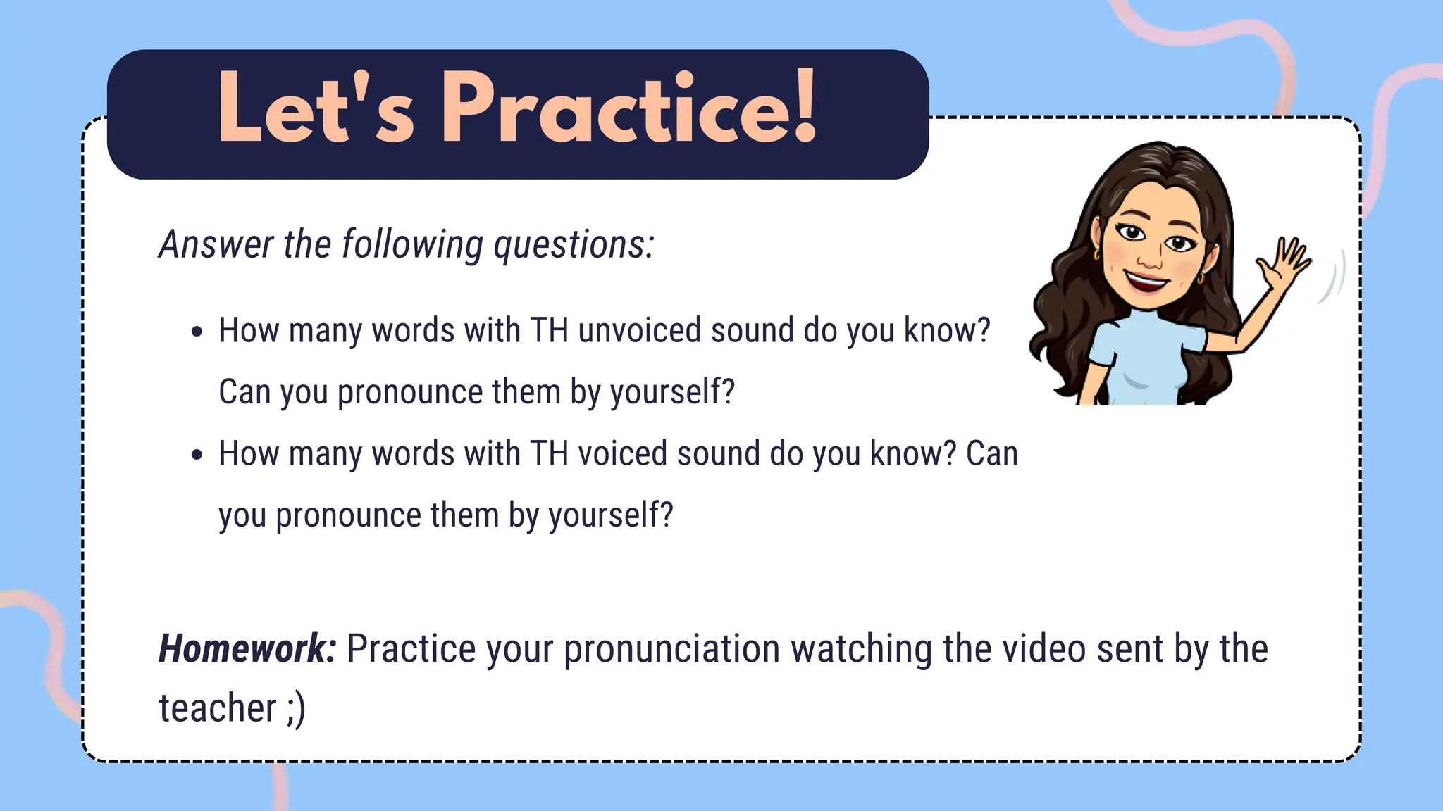 TH Sound Slides Pronunciation pdf class lesson | PDF