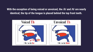 TH Sound Slides Pronunciation pdf class lesson | PDF