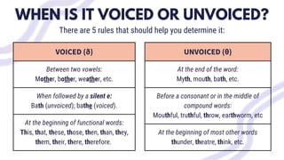 TH Sound Slides Pronunciation pdf class lesson | PDF