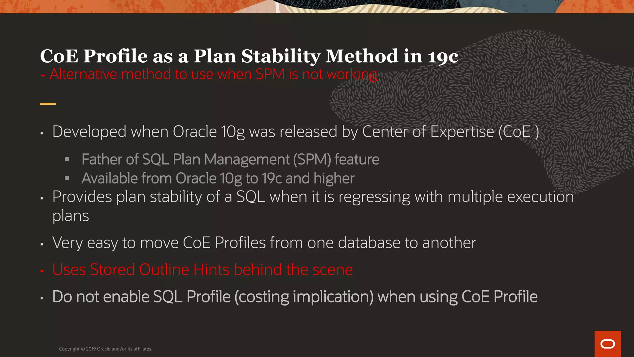 Oracle Db 19c Sql Tuning Using Spm Ppt