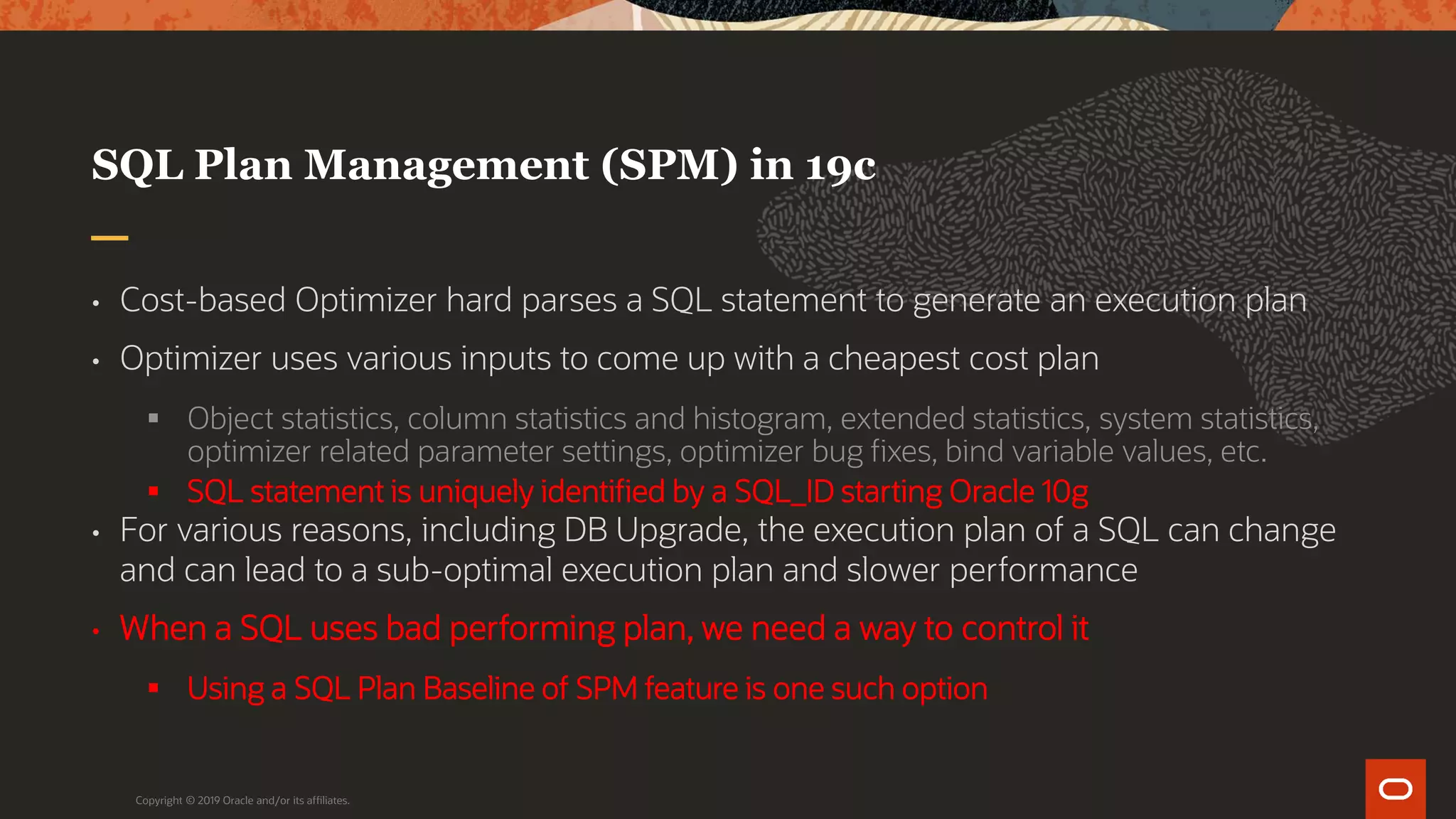 Oracle Db 19c Sql Tuning Using Spm Ppt