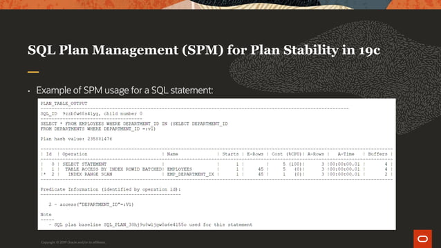 Oracle DB 19c: SQL Tuning Using SPM | PDF