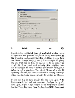 Thủ thuật tạo file xml trong word 2003 | DOC
