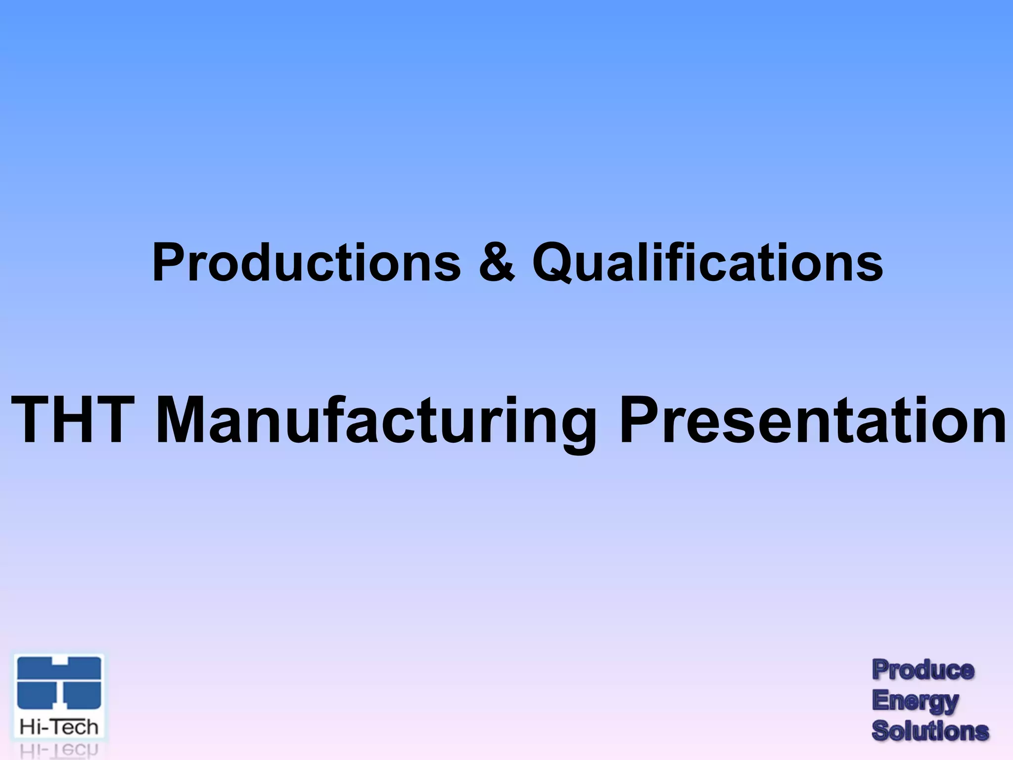 Manufacturing Presentation | PPT
