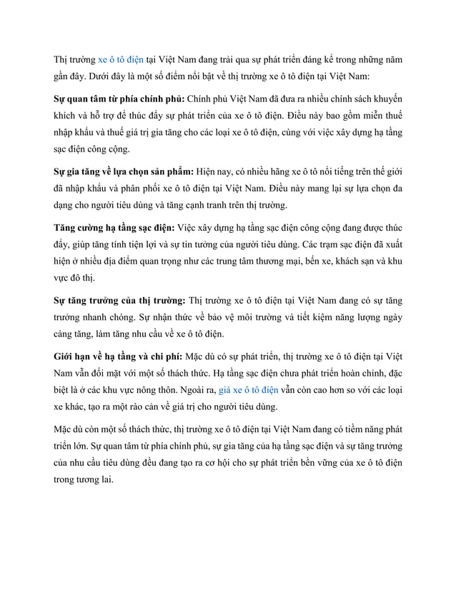 Thị trường xe ô tô điện tại Việt Nam.docx