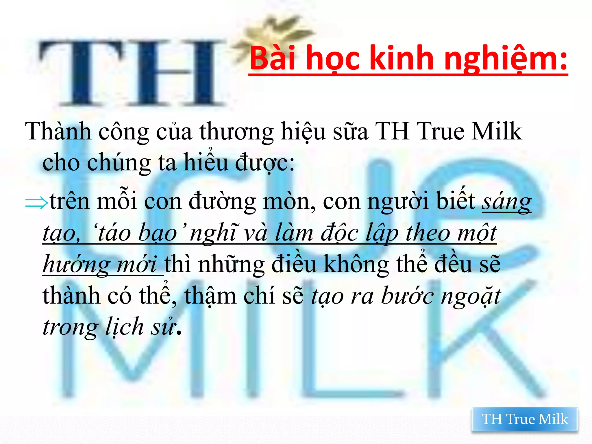 Th true milk | PPTX