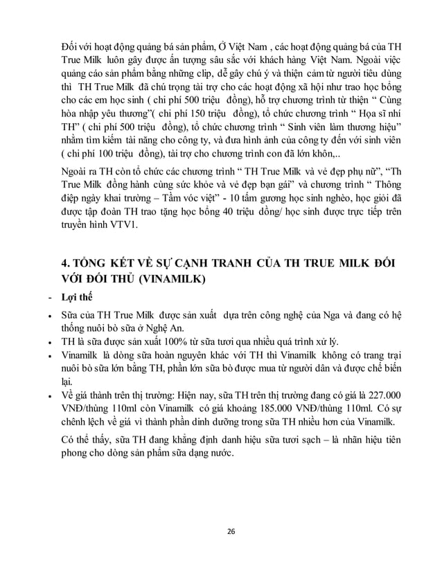 Th true milk canh tranh chien luoc | DOCX