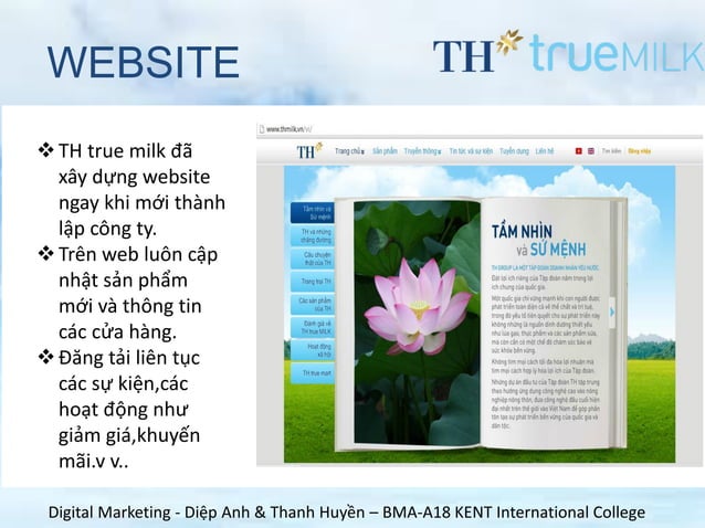 Digital Marketing Th true milk sinh vien Kent | PDF