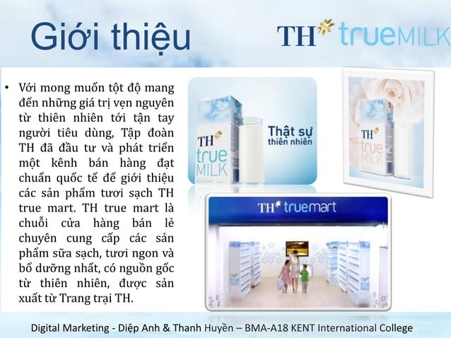 Digital Marketing Th true milk sinh vien Kent | PDF