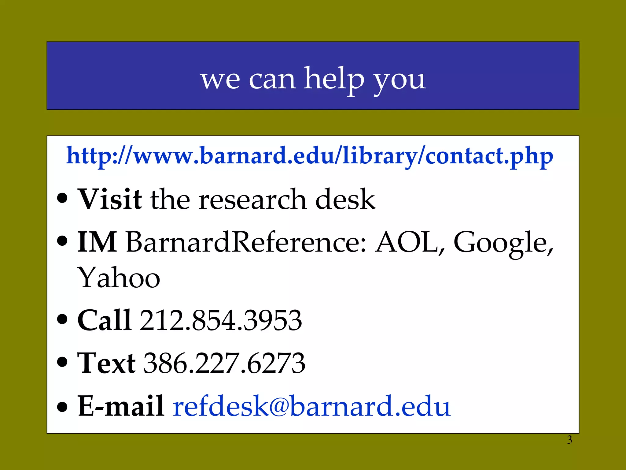 Directing Research Guide | PPT