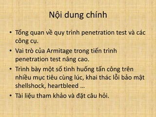 Advance Penetration Test with Armitage - Nguyễn Trần Tường Vinh | PPT