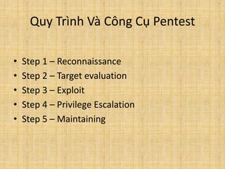 Advance Penetration Test with Armitage - Nguyễn Trần Tường Vinh | PPT