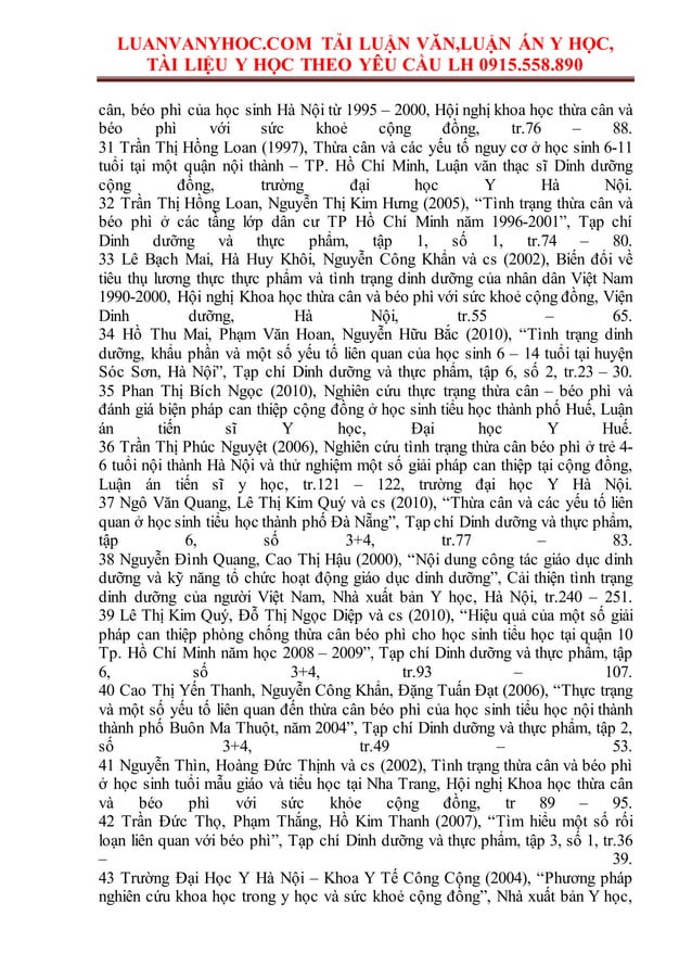 Thua can, beo phi cua mo hinh truyen thong giao duc dinh duong o tre em tu 6 den 14 tuoi tai ha ...