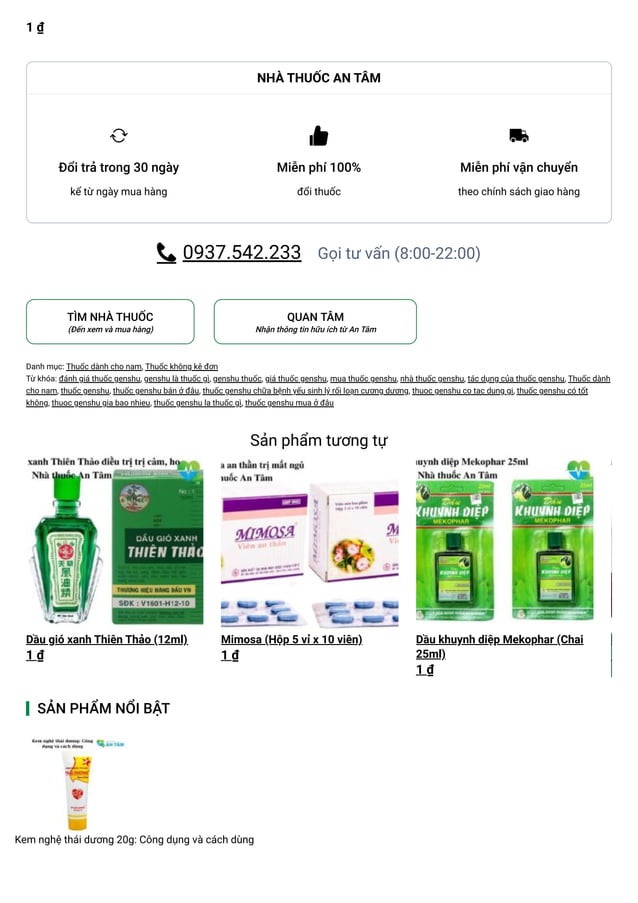 Genshu - Thuoc dieu tri suy nhuoc xuat tinh som | PDF