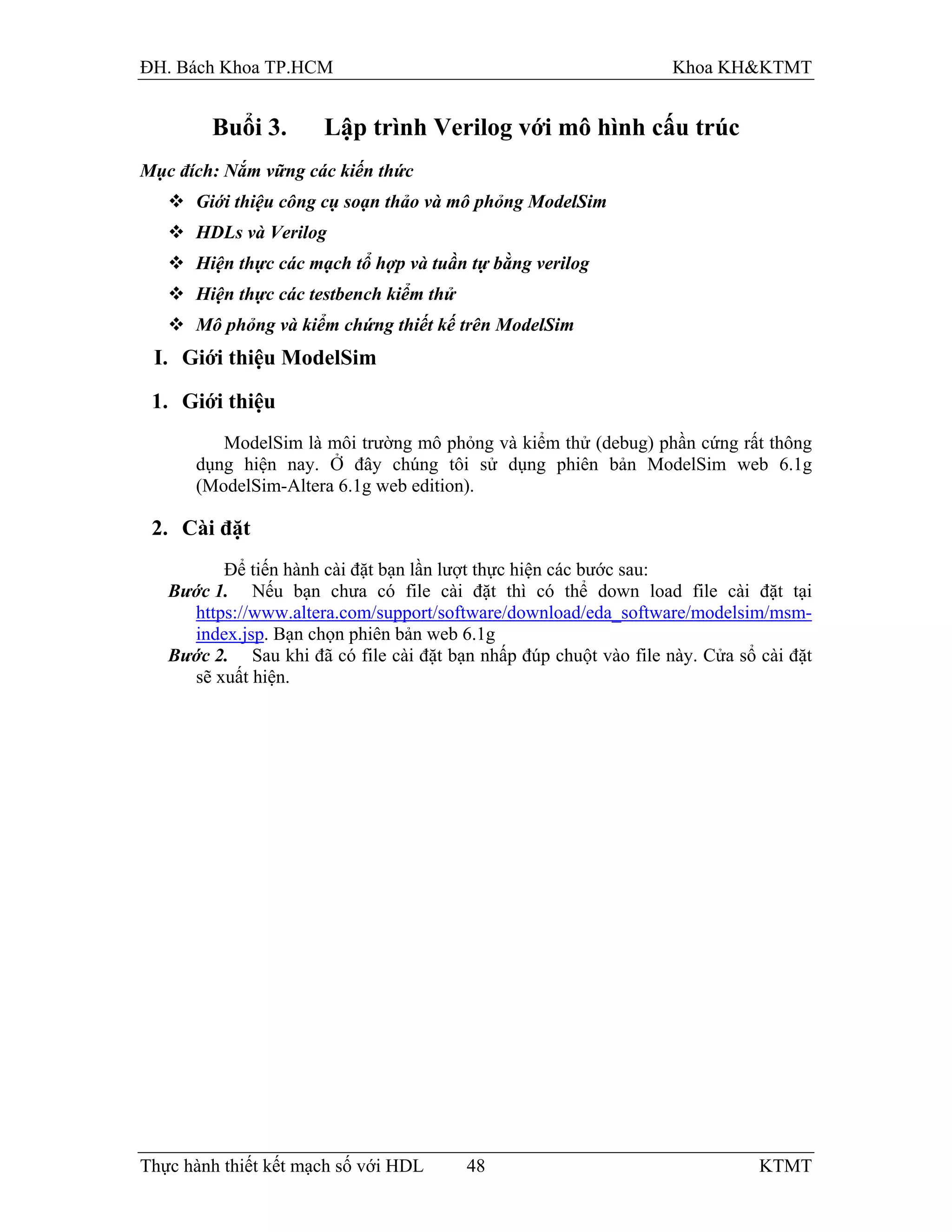 Thuc hanh thiet ke mach so voi hdl student | PDF