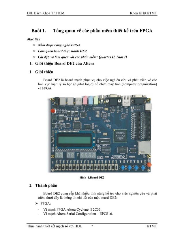 Thuc hanh thiet ke mach so voi hdl student | PDF