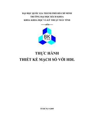 Thuc hanh thiet ke mach so voi hdl student | PDF