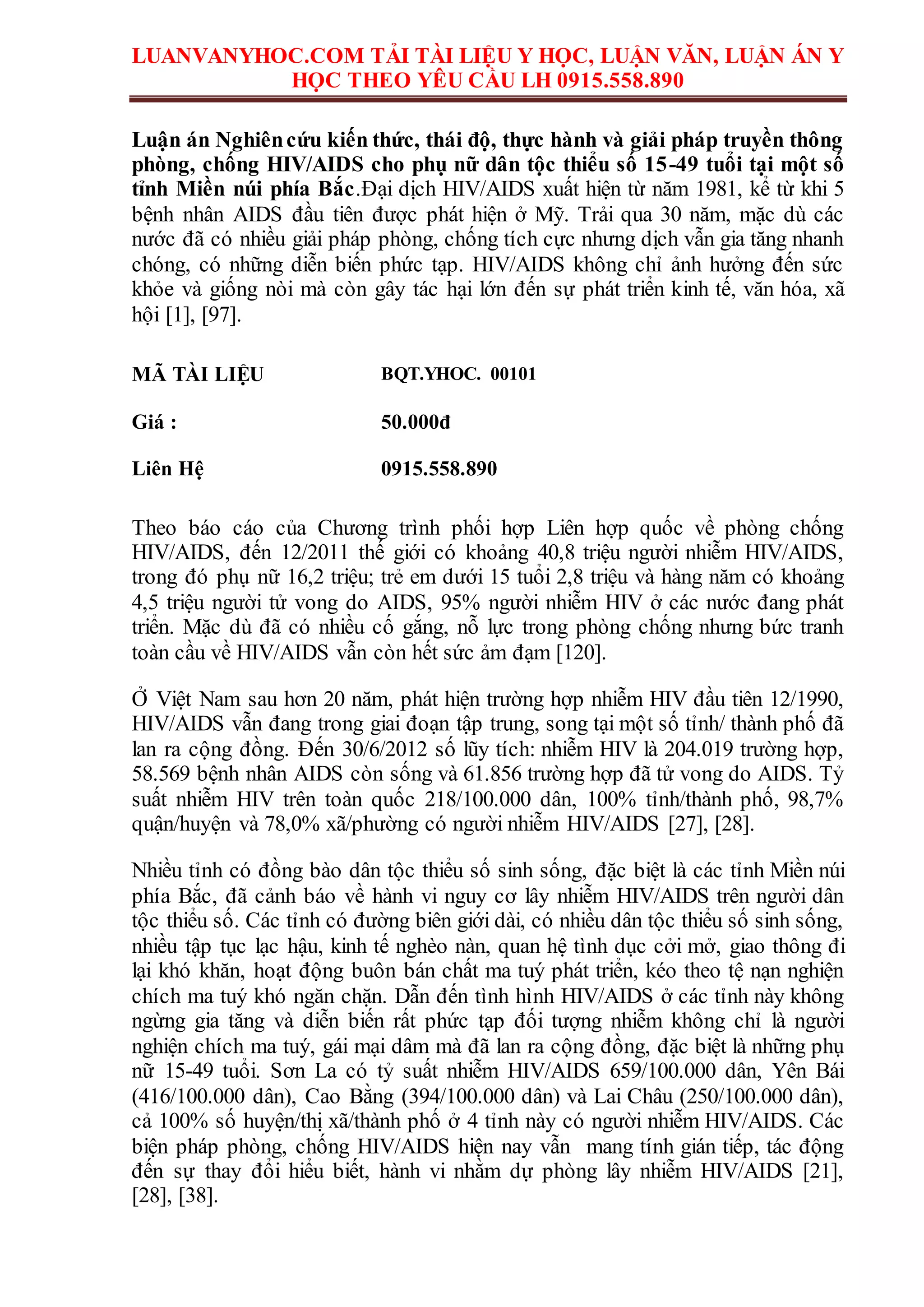 Thuc hanh va giai phap truyen thong phong, chong hiv.aids cho phu nu ...
