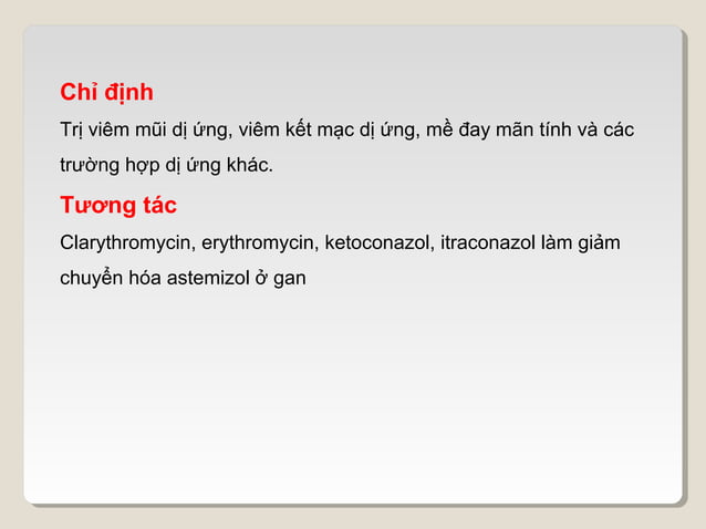 Thuốc kháng histamin | PPT