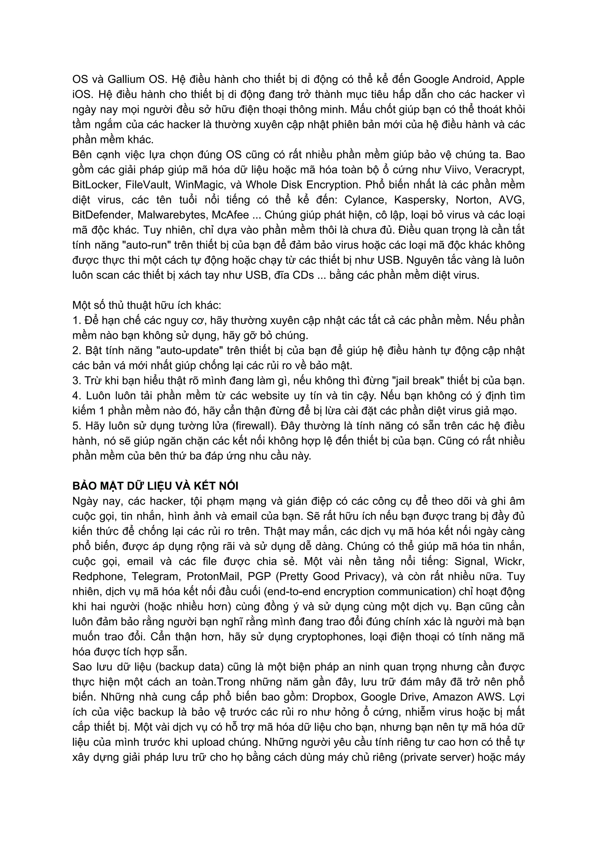 10 "bí kiếp" để đảm bảo an toàn trên không gian mạng | PDF