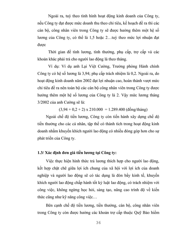 Thực trạng về kế toán tiền lương và các khoản trích theo lương tại Công ty Dịch vụ Xuất nhập ...
