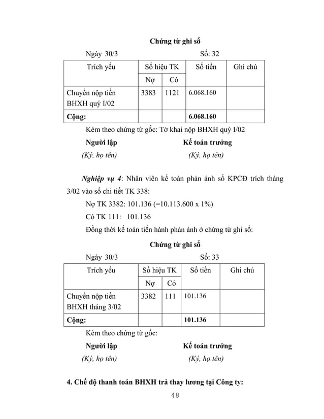 Thực trạng về kế toán tiền lương và các khoản trích theo lương tại Công ty Dịch vụ Xuất nhập ...
