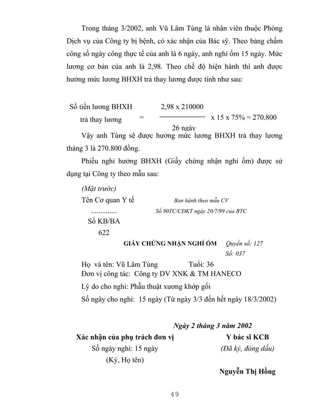 Thực trạng về kế toán tiền lương và các khoản trích theo lương tại Công ty Dịch vụ Xuất nhập ...