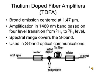 Thulium doped fiber amplifiers | PPT