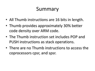 ARM_Thumb mode | PPT