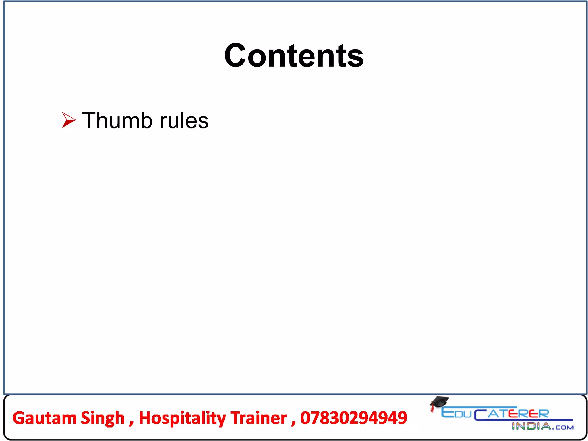 Thumb rule | PDF