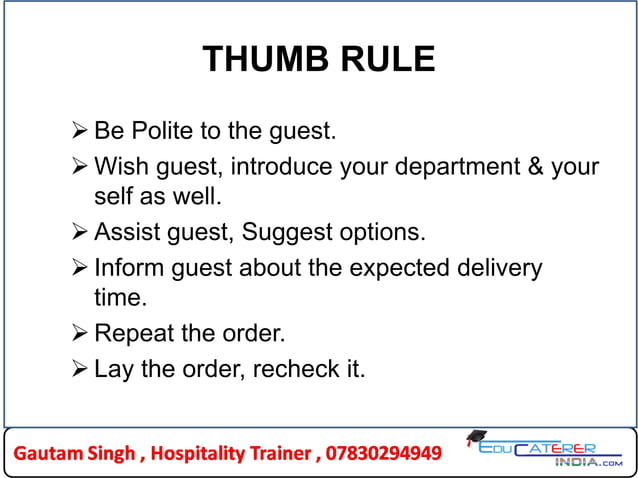 Thumb rule | PPT