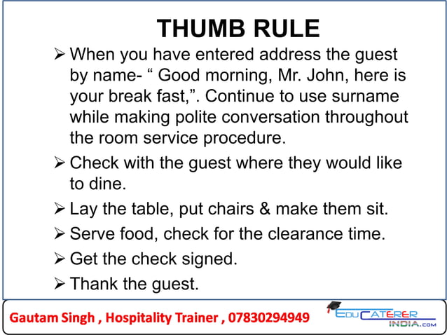 Thumb rule | PPT