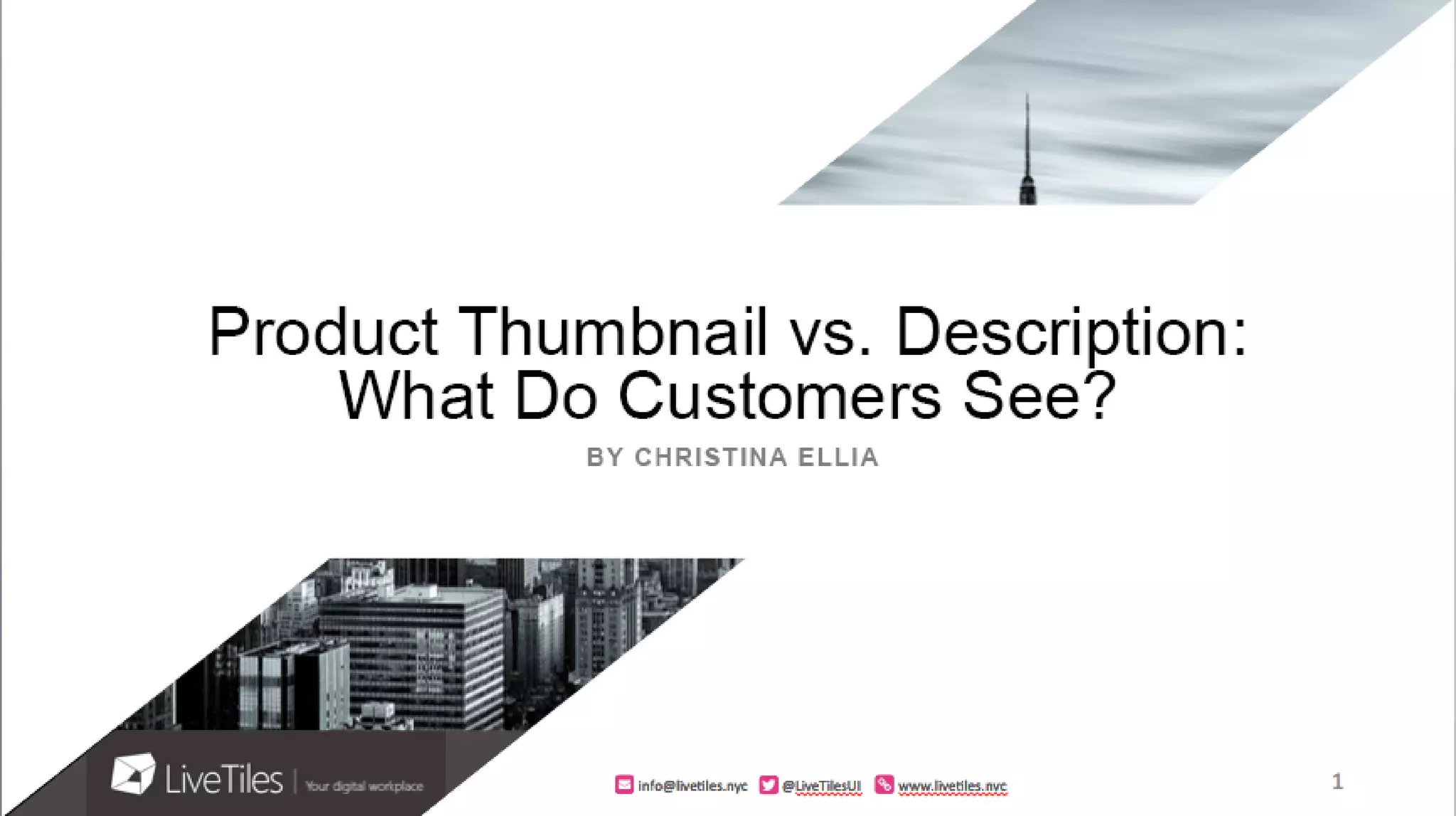 Product Thumbnail vs. Description: What Do Customers See? | PPT