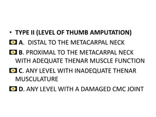 Thumb reconstruction | PPTX