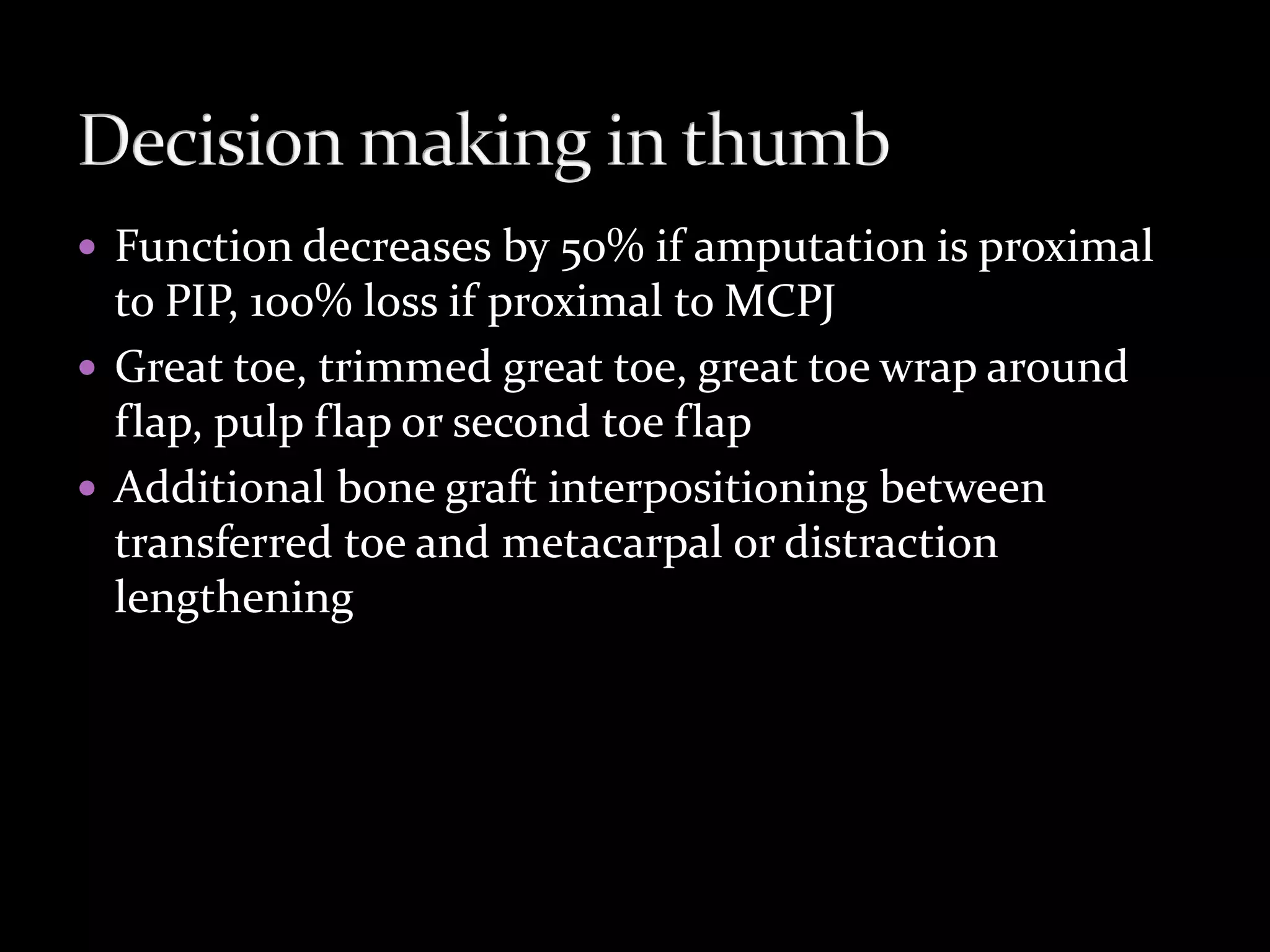 Thumb reconstruction | PPTX