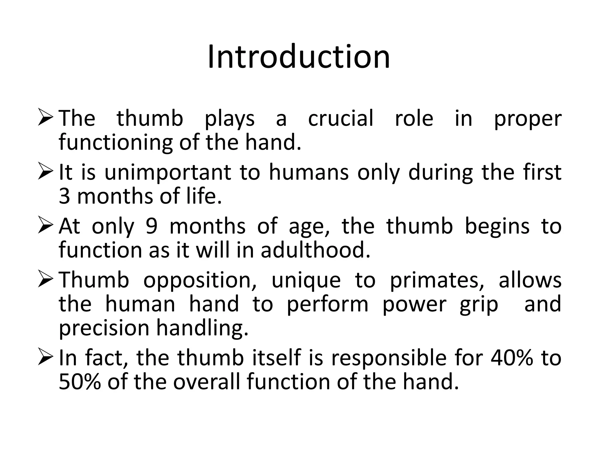 Thumb reconstruction by microvascular methods | PPT