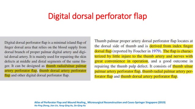 Thumb soft tissue defects | PPT