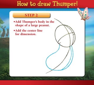 Draw Thumper! Learn to draw one of your favorite characters from BAMBI ...
