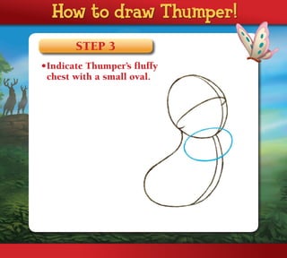 Draw Thumper! Learn to draw one of your favorite characters from BAMBI ...