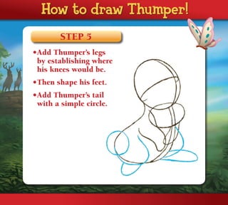 Draw Thumper! Learn to draw one of your favorite characters from BAMBI ...