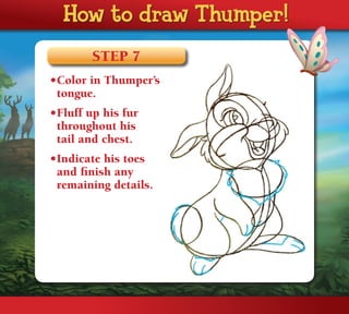 Draw Thumper! Learn to draw one of your favorite characters from BAMBI ...