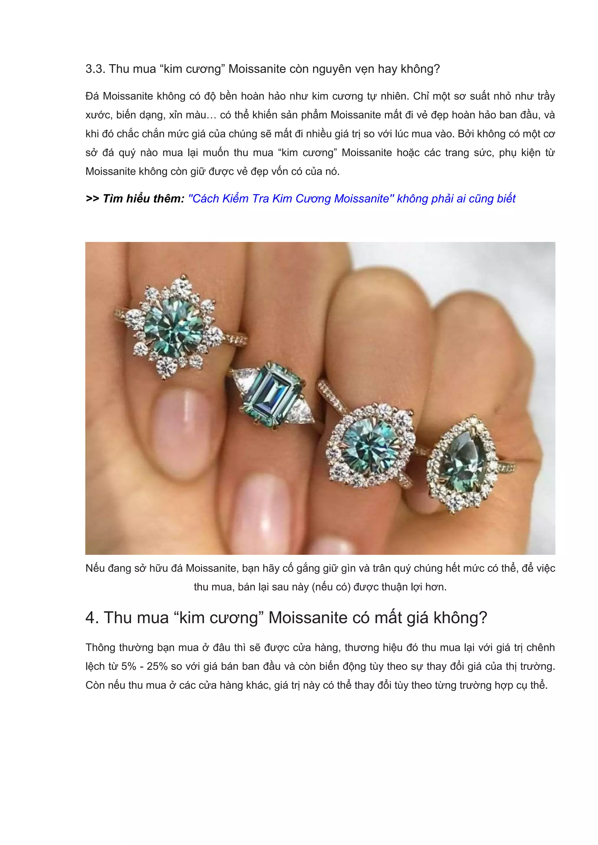 Thu Mua Kim Cương Moissanite | PDF