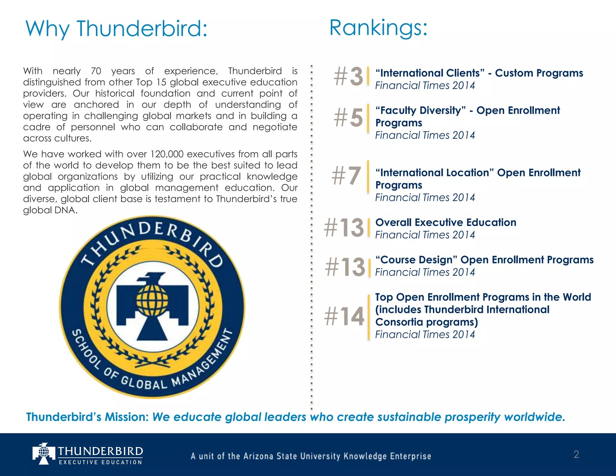 Thunderbird Executive Education: Global Energy Industry Expertise | PDF